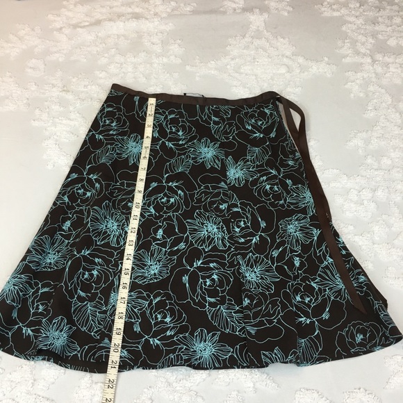 rave | Skirts | Rave Chocolate Brown Turquoise Flower Skirt | Poshmark